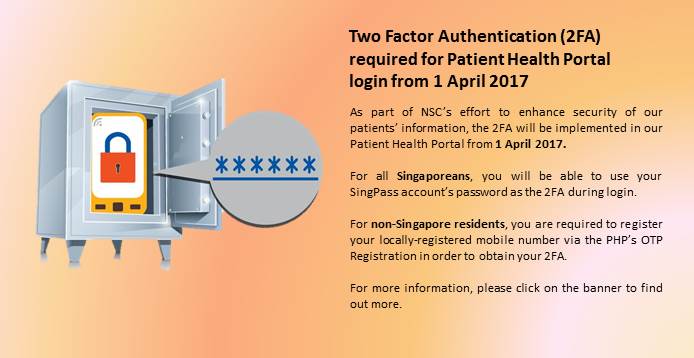 Patient Health Portal 2FA | National Skin Centre - NSC